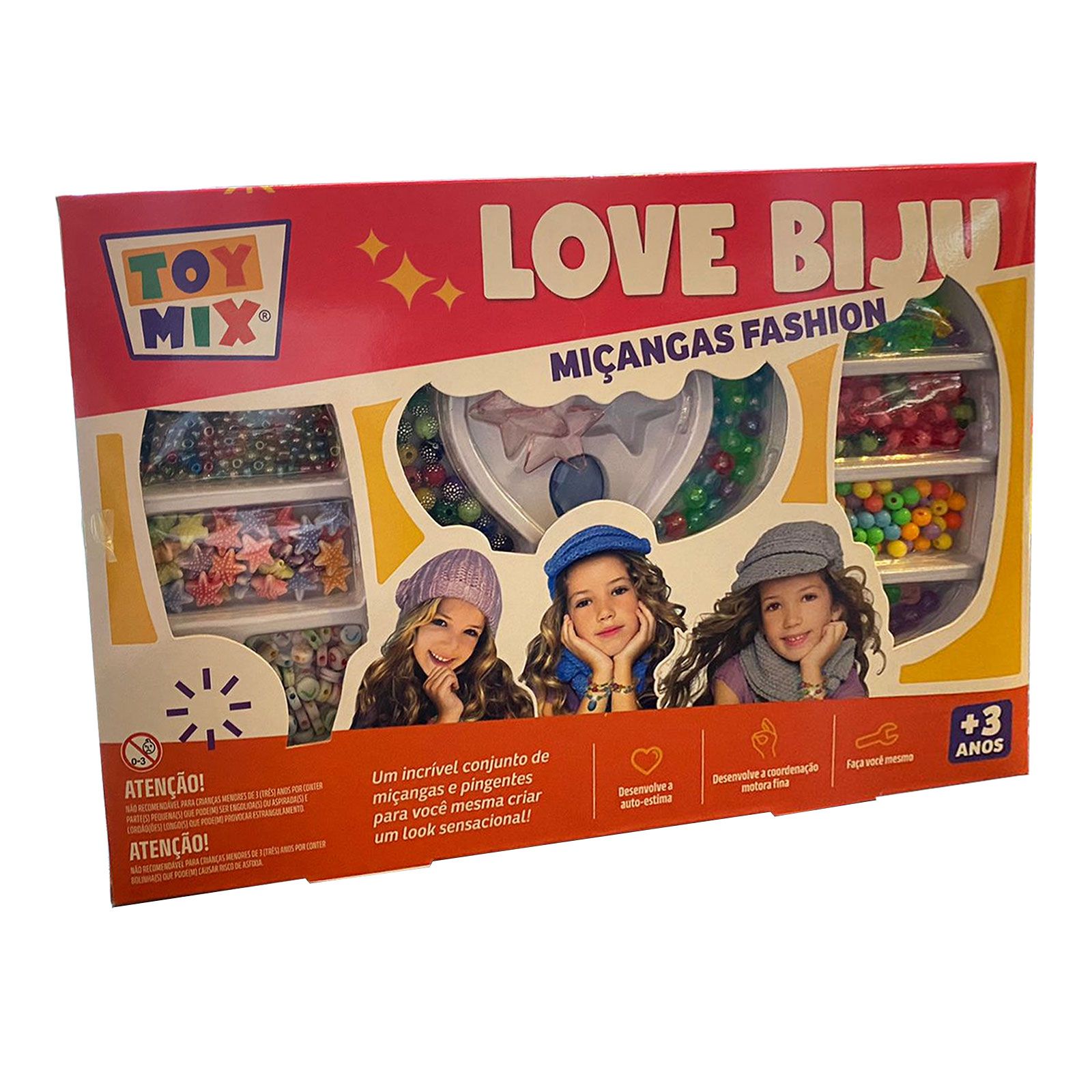 Kit Miçanga Pulseira Infantil Pingente Love Biju Fashion - Tralalá 4 Kids