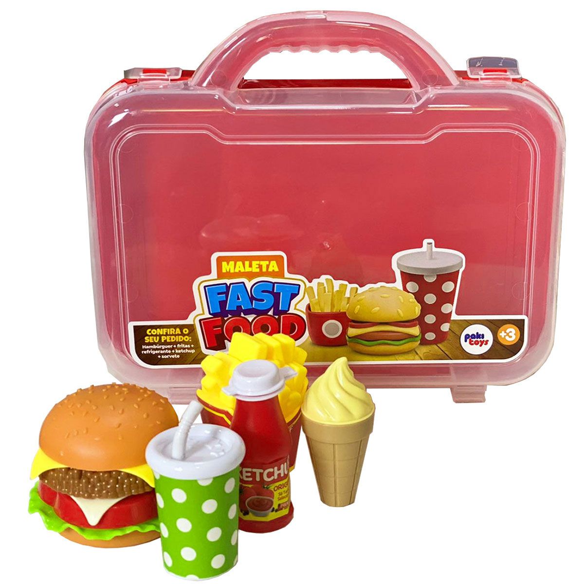 Kit Cozinha Infantil Maleta Lanche Hamburguer Fast Food Paki - Tralalá ...
