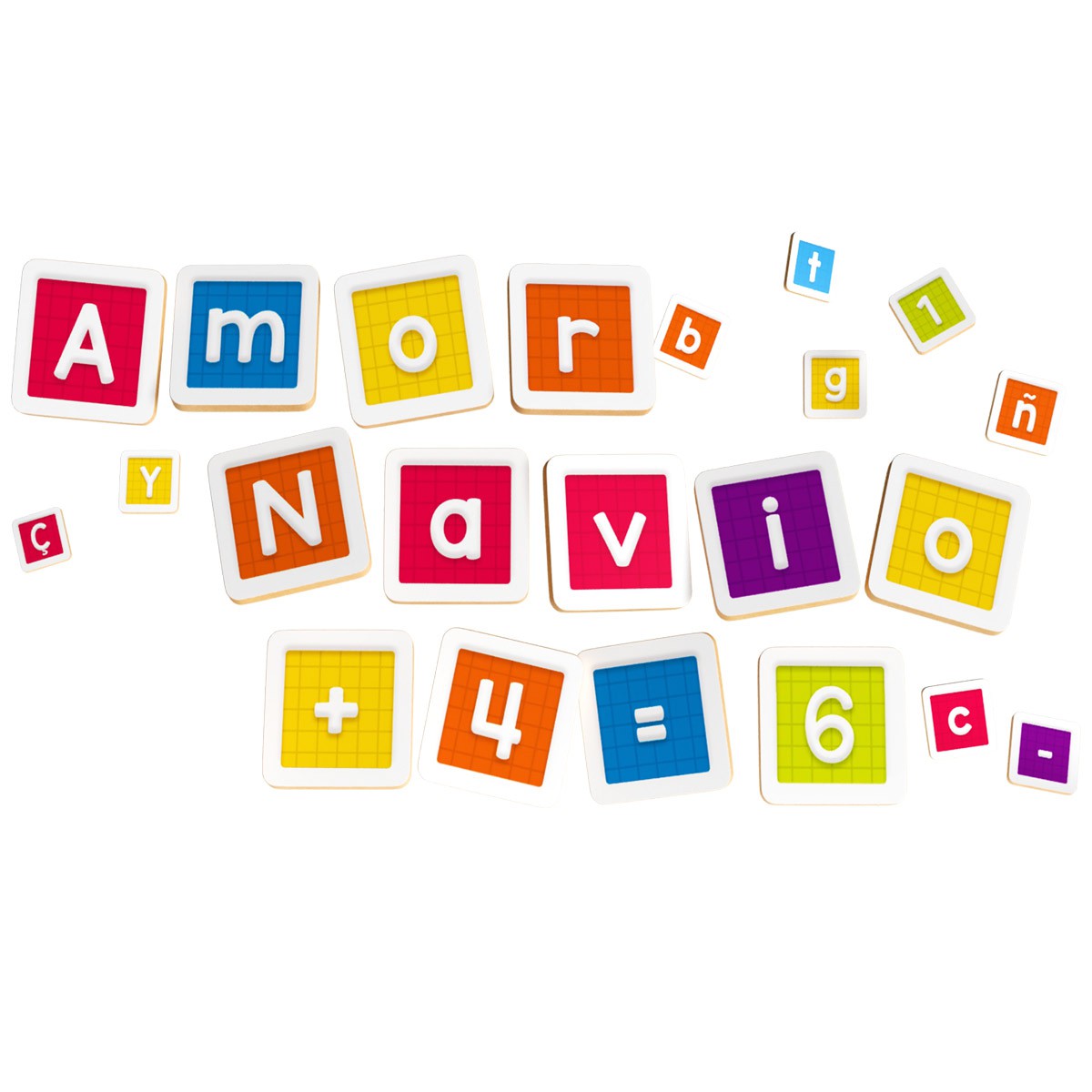 ABC Maiúsculas e Minúsculas + Números 96 Peças - Tralalá 4 Kids