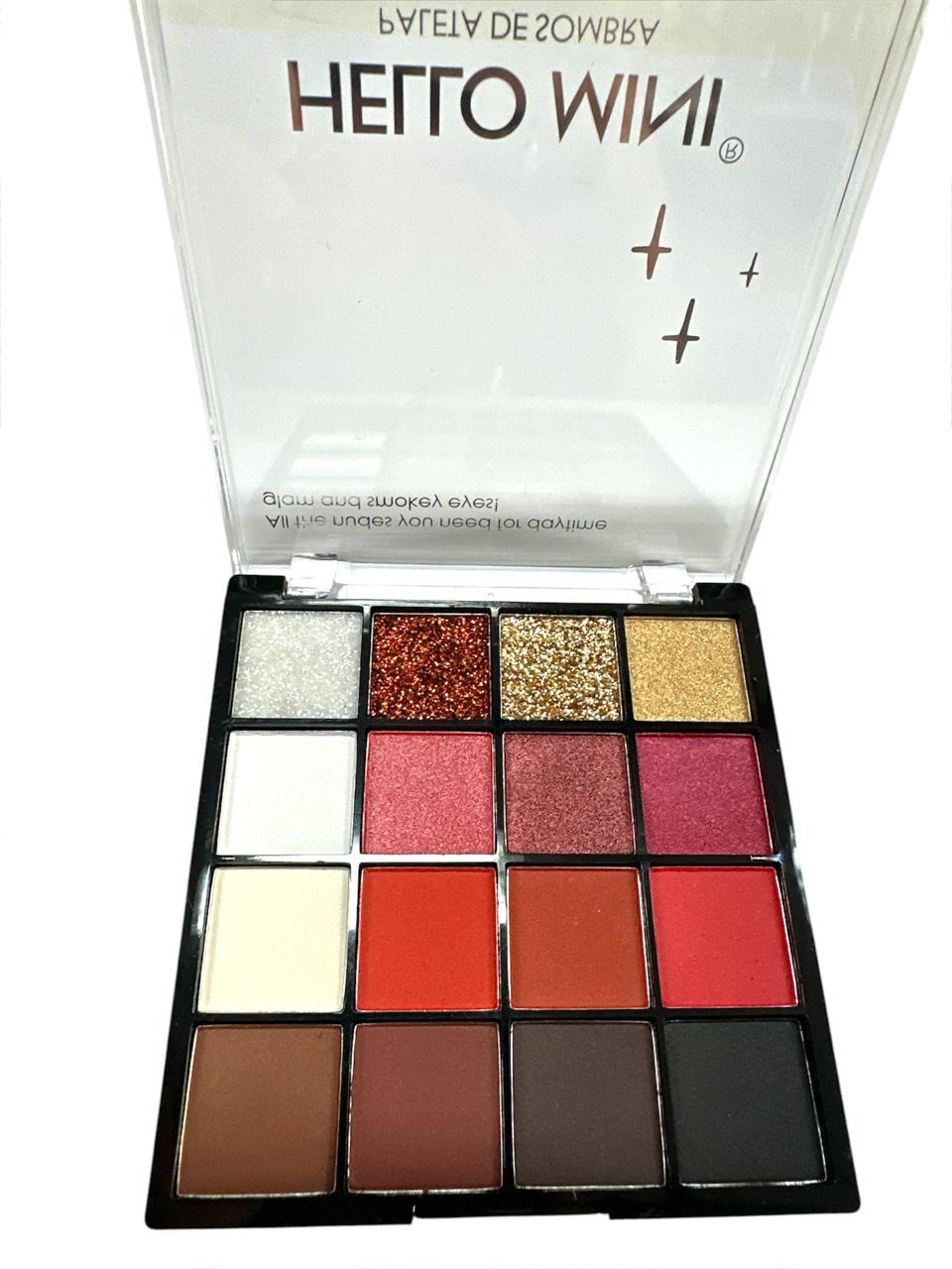 Paleta de Sombras 16 cores - Cor 1 - Hello Mini - RR MAKES - LOJA VIRTUAL