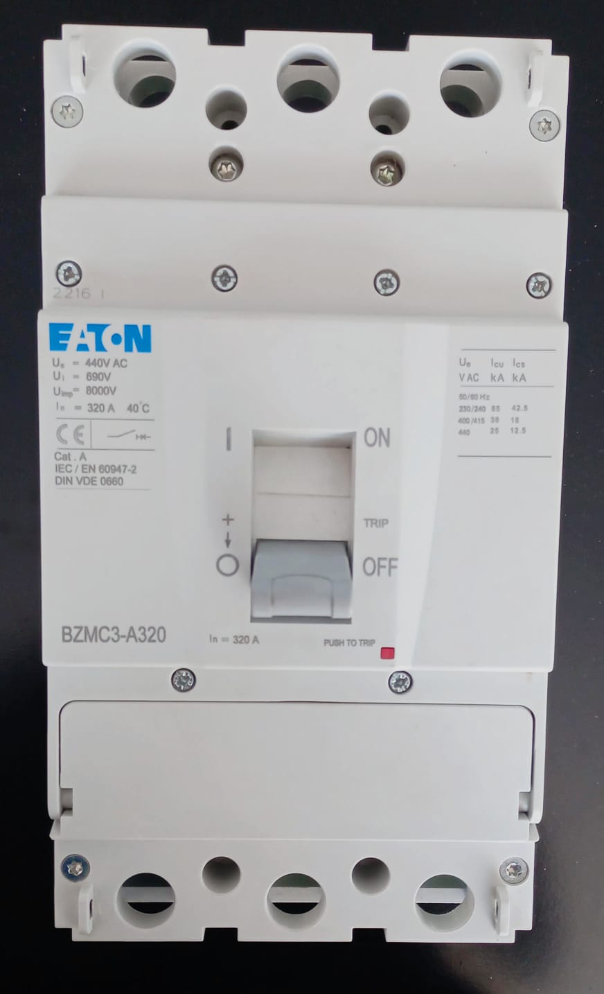 BZMC3-A320 Disjuntor Caixa Moldada Tripolar 320a 36ka 415v - EATON - Loja Alpha Sistemas Elétricos