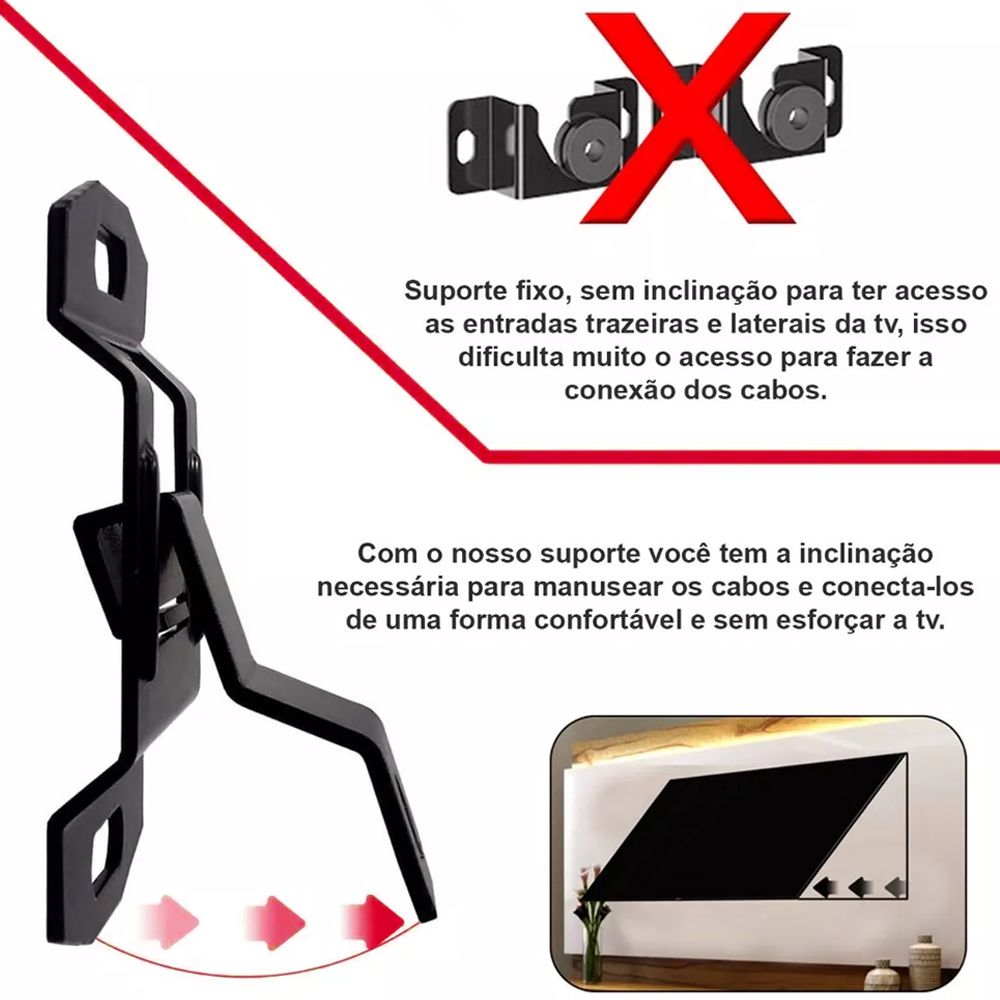 Suporte Fixo Universal para TV LED, LCD, Plasma, 3D e Smart TV - Vento ...
