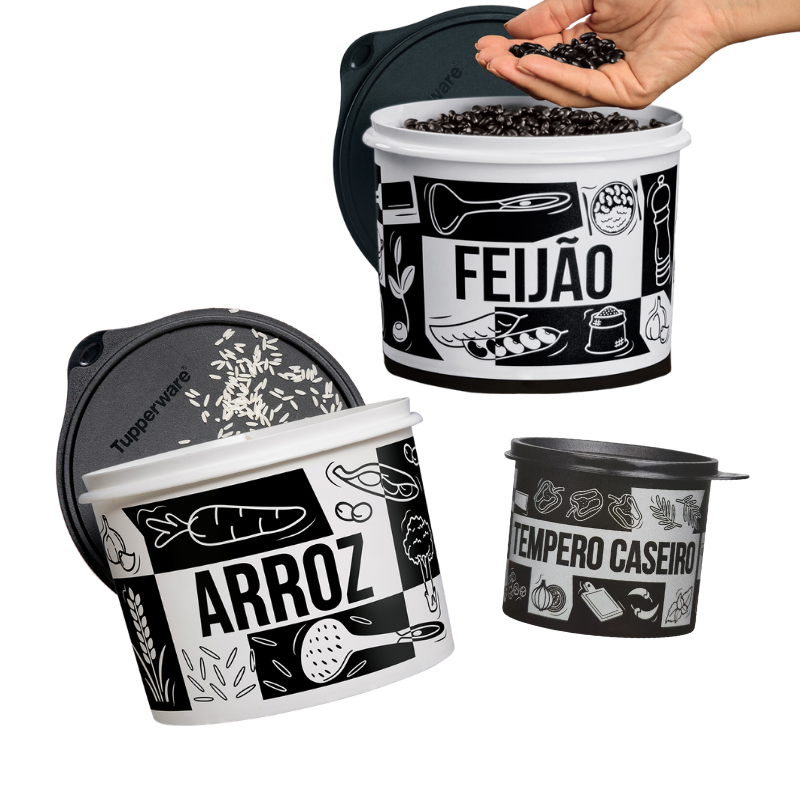 Tupperware® Kit Arroz 2Kg + Feijão 2Kg + Tempero 500ml - Loja ...