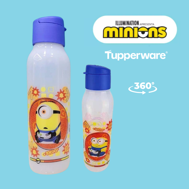 Tupperware Garrafa Eco Tupper Plus Minions Gamer 750ml - Loja Chefeware