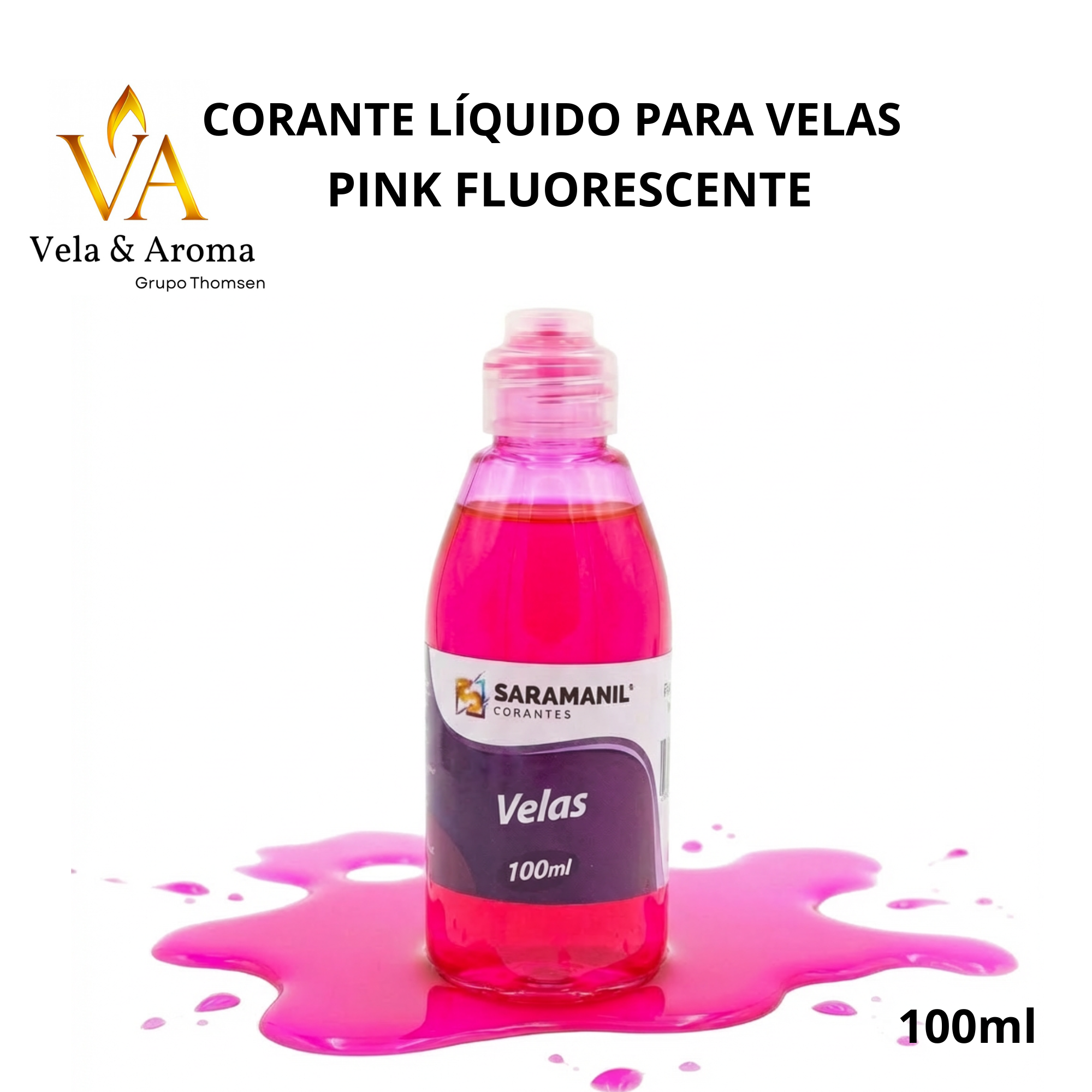 CORANTE LIQUIDO PARA VELAS SARAMANIL - PINK FLUORESCENTE - Aqui voce ...