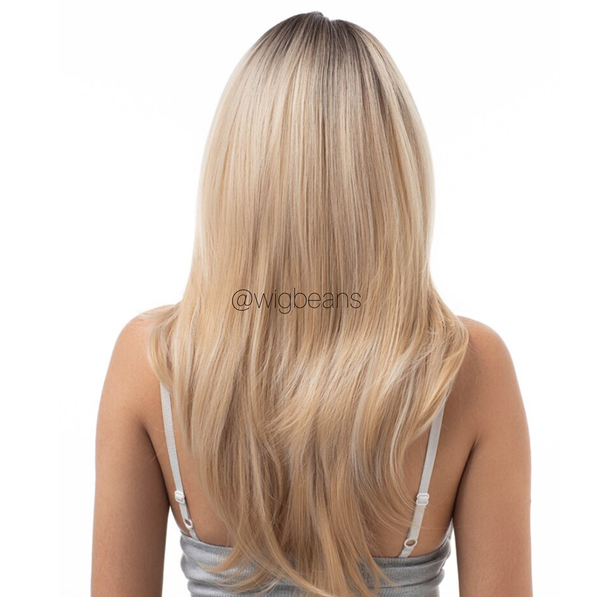 Wig Agatha - com franja - Loira com raiz escura - Wig Beans | Perucas ...