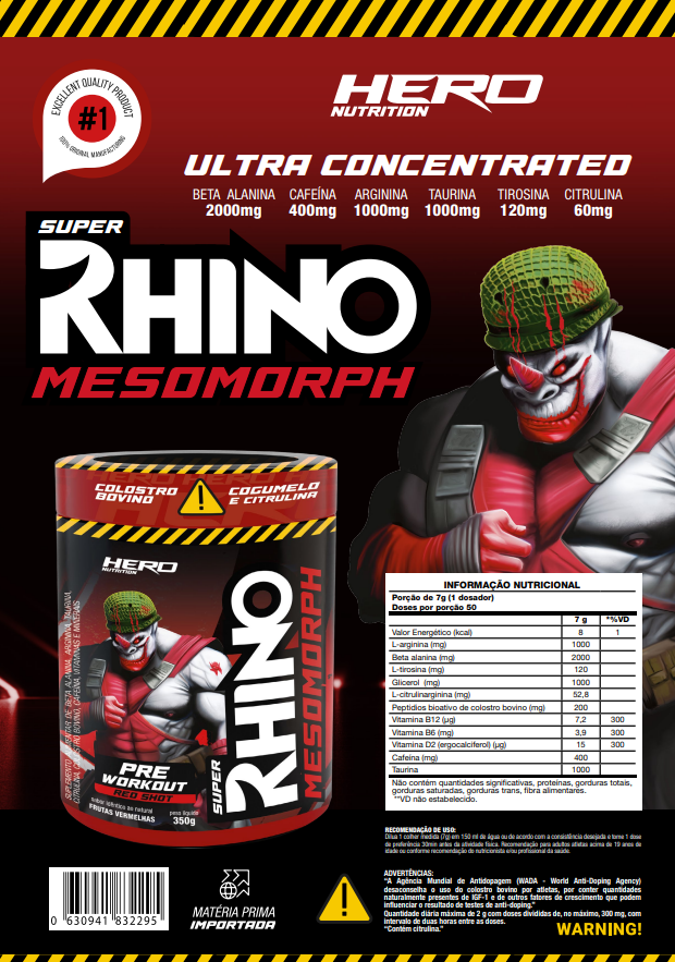 Super Rhino Mesomorph - Pre Workout - Hero Nutrition - Biomax ...