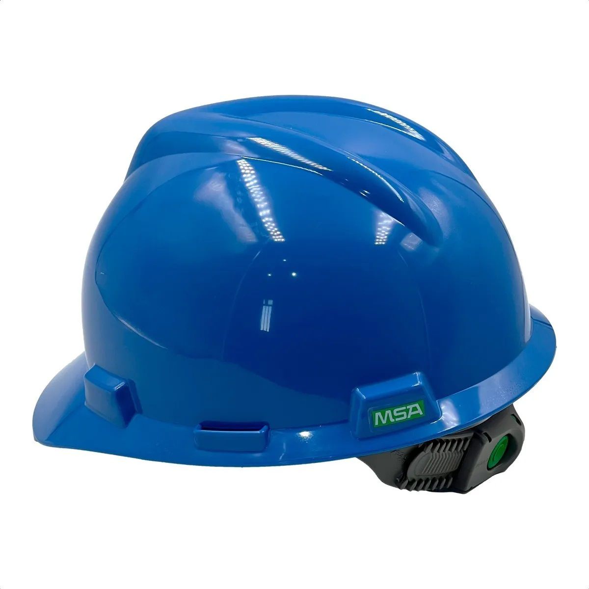 Capacete MSA V-Gard C/ Carneira Push Key e Jugular Azul CA 498 ...