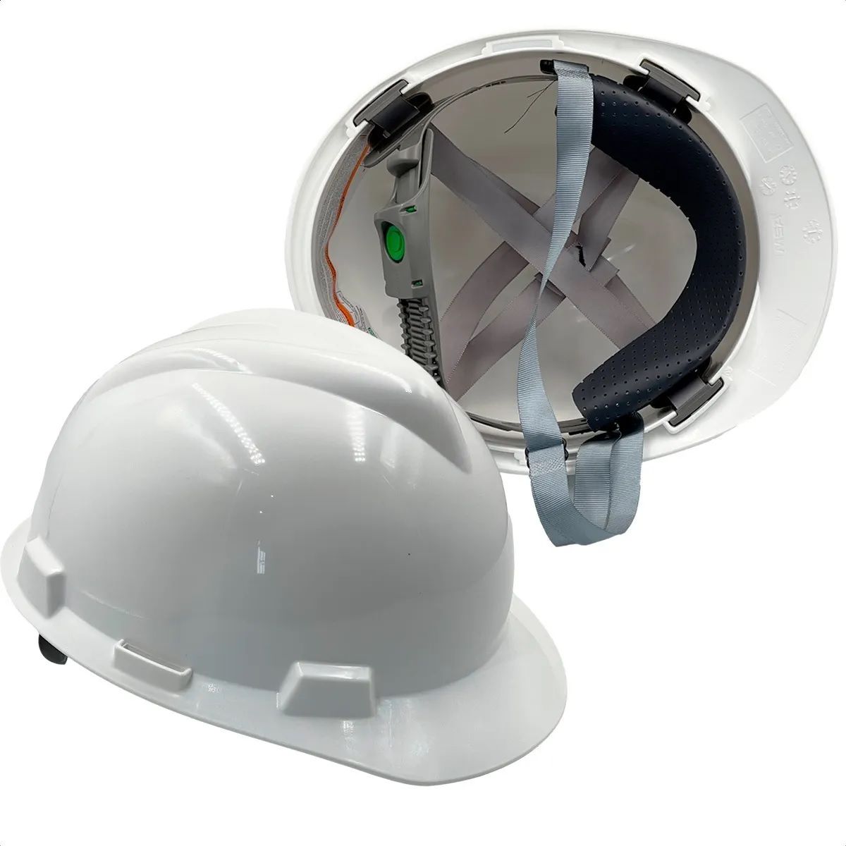 Capacete MSA V-Gard C/ Carneira Push Key e Jugular Branco CA 498 ...
