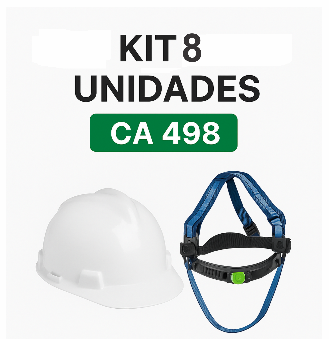 Kit Capacete Branco MSA CA 498 + Carneira Jugular Push Key 2, 5 ou 8 ...