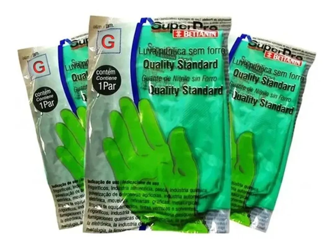 LUVA NITRÍLICA COM FORRO SUPERPRO VERDE CA 37812 - Equipamentos de ...