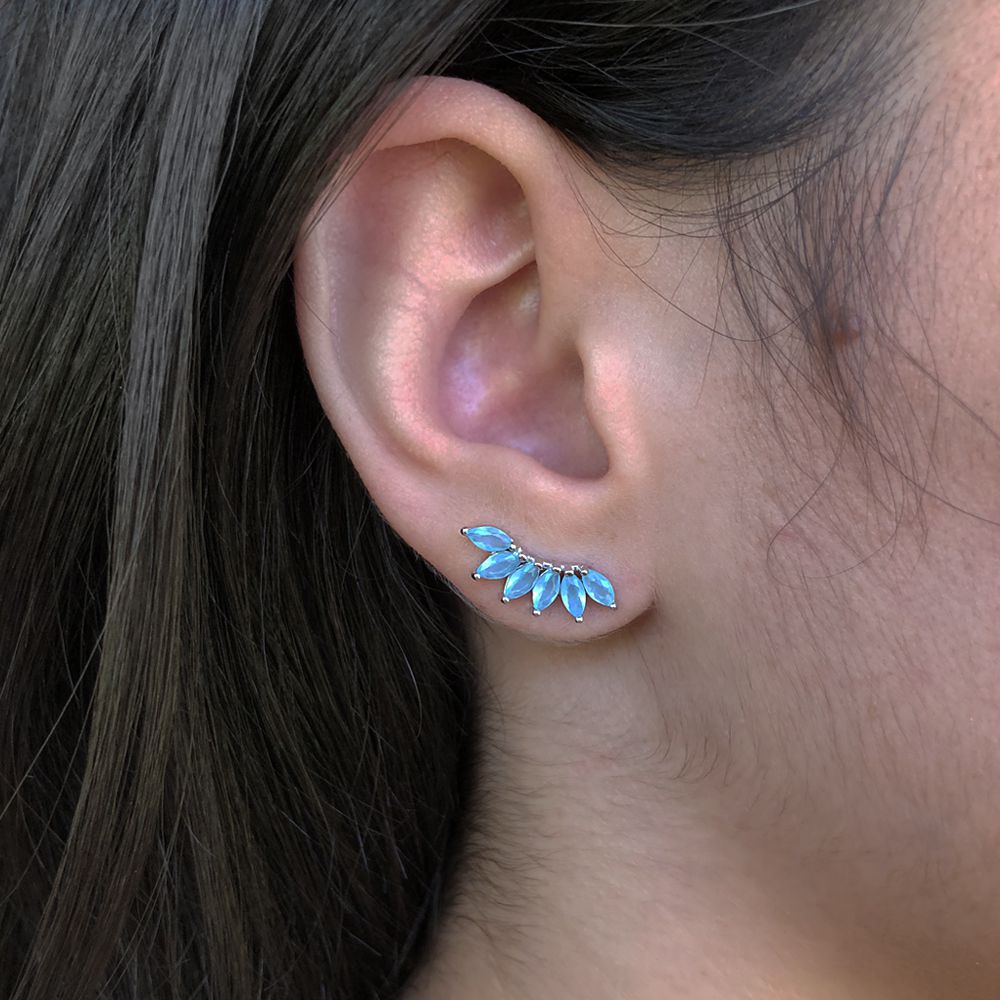 Brincos Ear Cuff de Prata 925 com Zircônia – Modernidade - Zago Joias ...