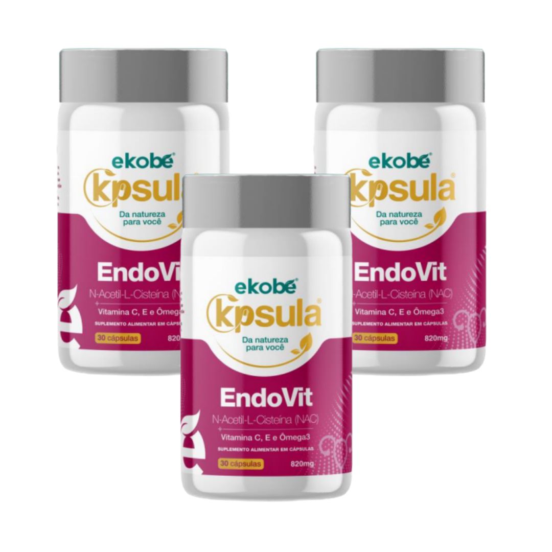 Kit 3uni Endovit Kpsula 820mg 30 cáps - Ekobé - Supremo Suplementos