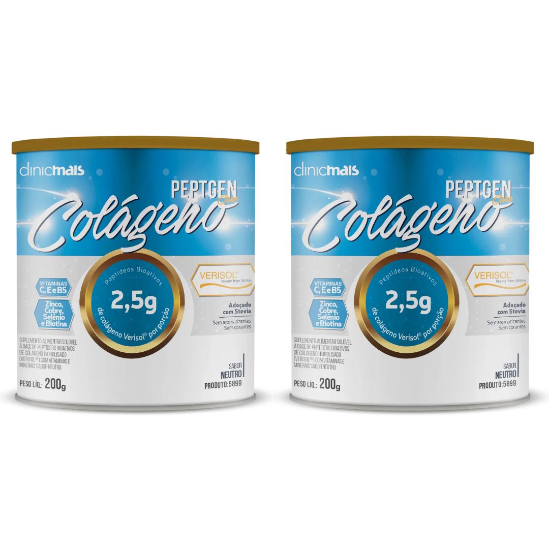 Kit 2uni Colágeno Verisol Peptogen Care Neutro 200gr - Clinic Mais ...