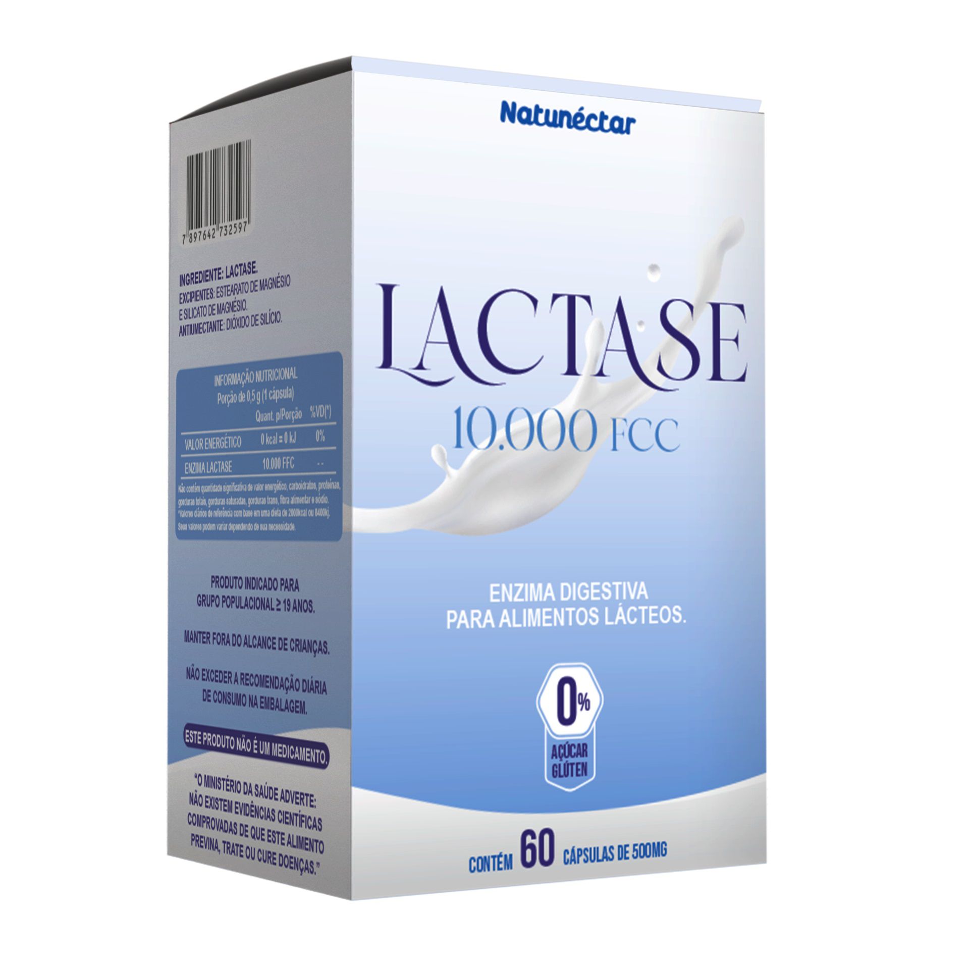 Kit 3uni Lactase 60 cáps - Natunectar - Supremo Suplementos