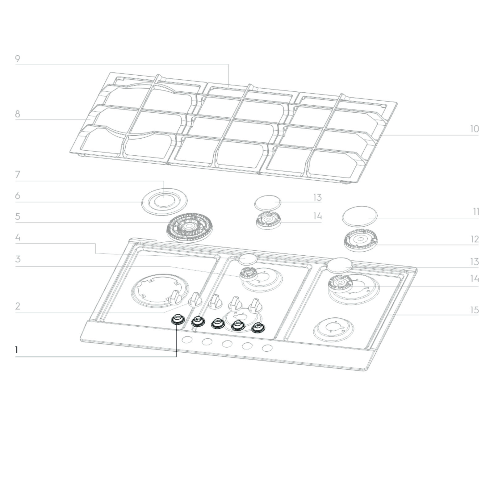Kit com 5 unidades Anel de Vedação do Manípulo para Cooktop Electrolux ...
