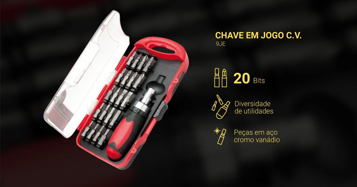 Kit de chave intercambiável 21 peças - Jorc Loja