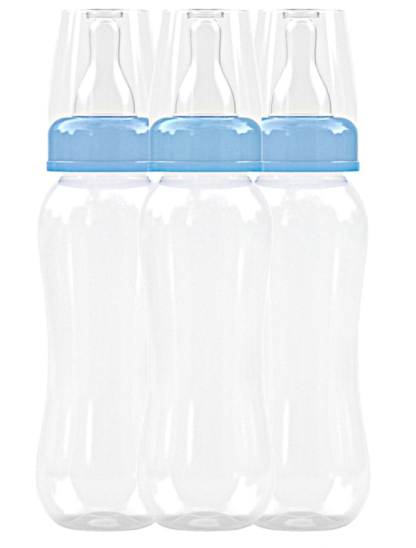 Mamadeira Lisa Bico Pvc Pacote c 12 Unidades 240ML Atacado - Baby Post - Produtos Infantis