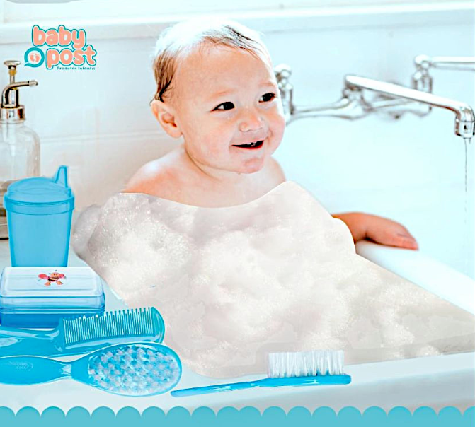Kit Banho Para Bebê Mamita - Escova Pente Saboneteira - Baby Post ...