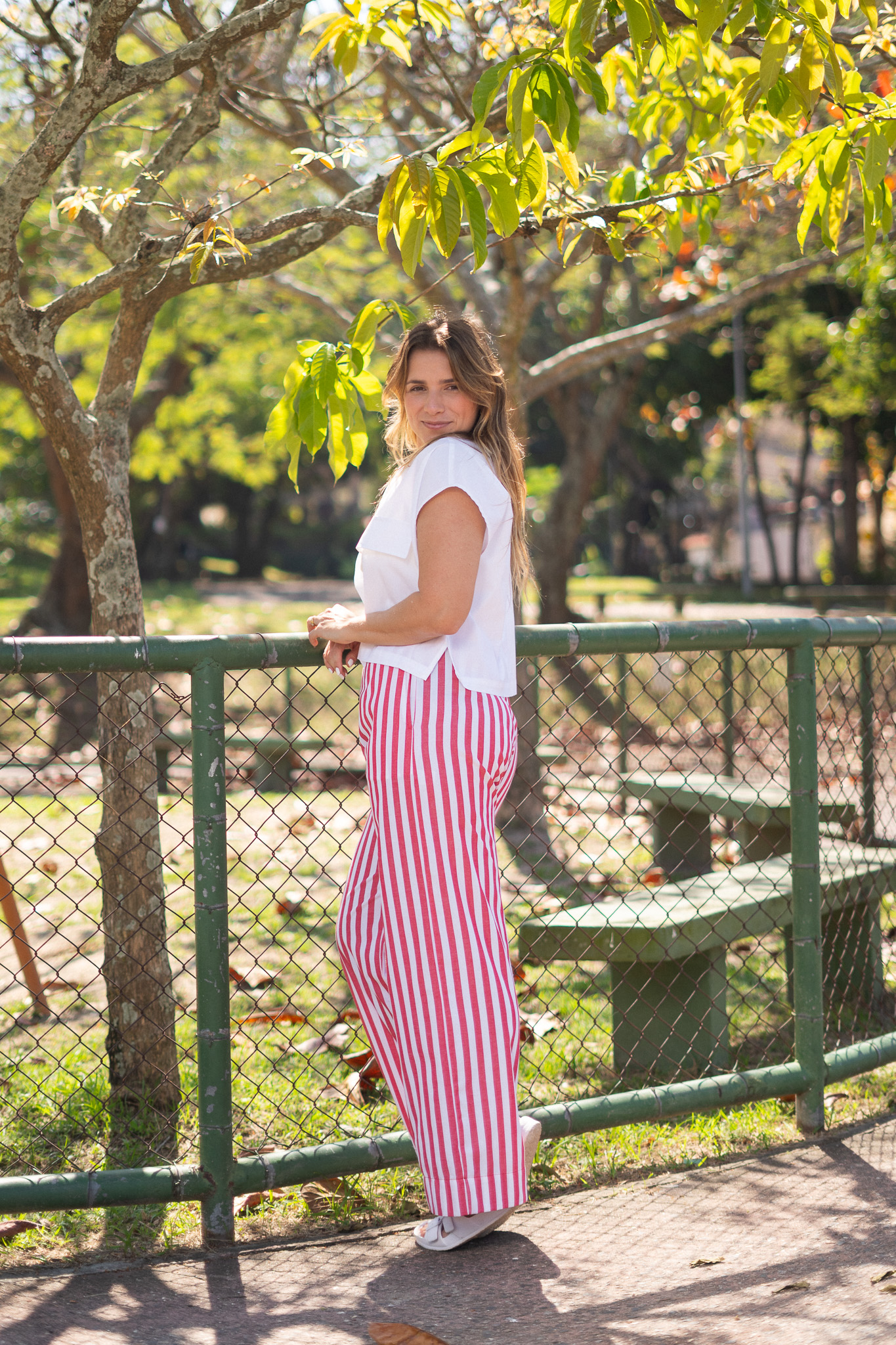 Calça Tricoline Fio Tinto Listrada - Gávia