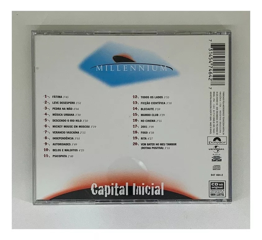 Capital Inicial Millennium 20 Músicas Do Século Xx (Usado) - RockLand