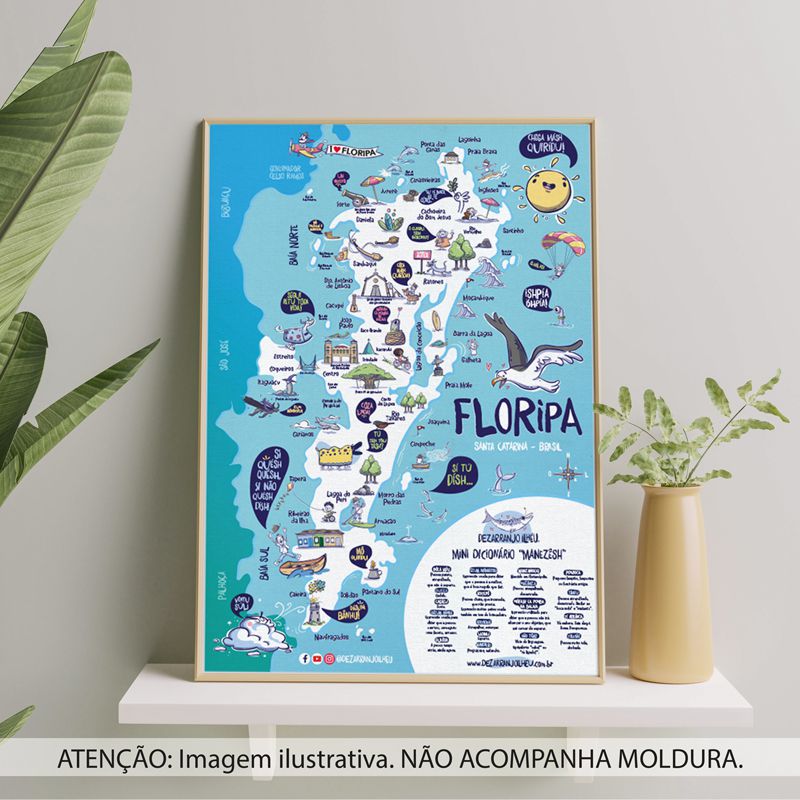 Mapa Floripa - Dezarranjo Ilhéu - A Loja do Manezinho