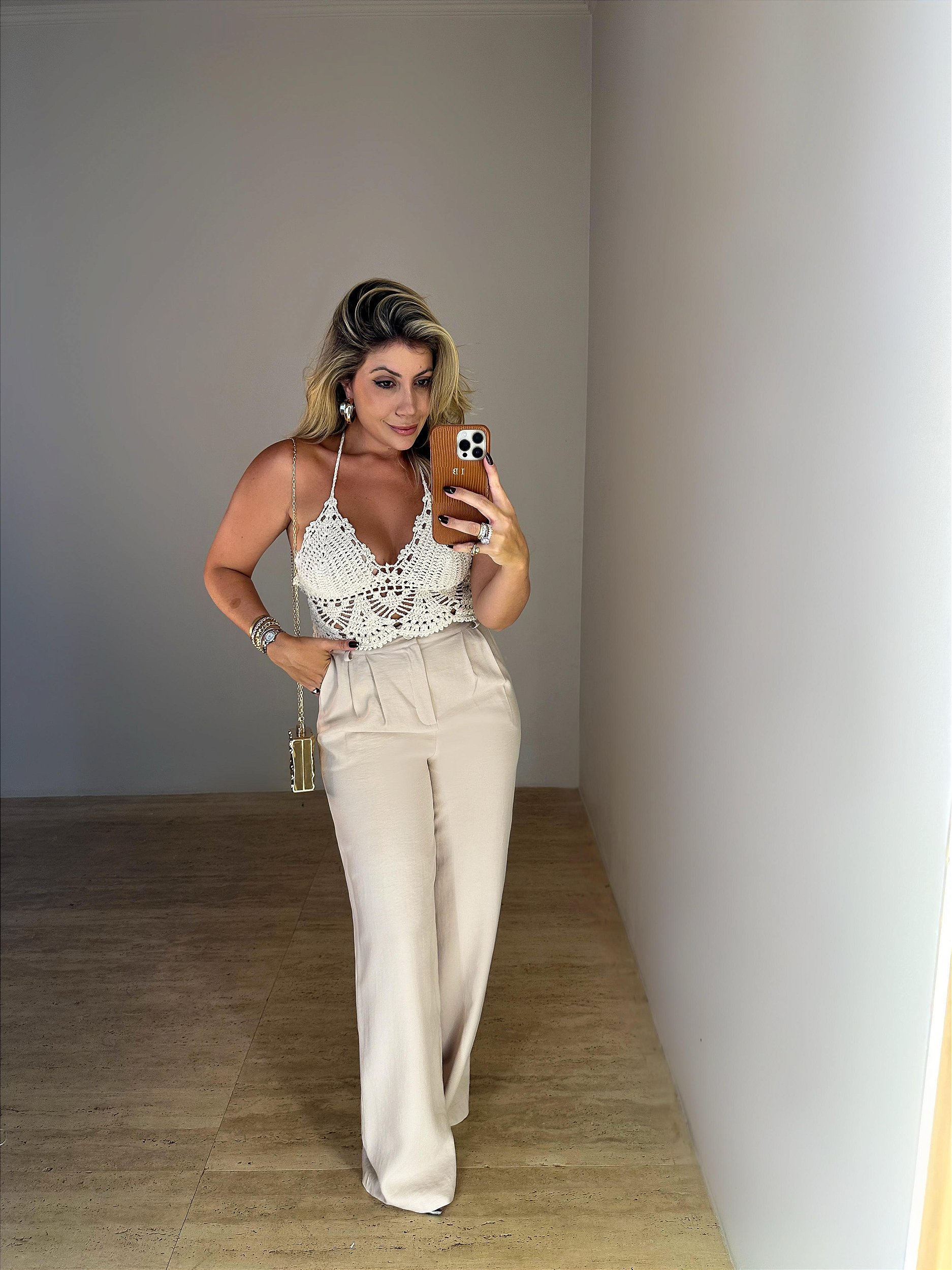 Cropped Crochê Teresa Cru - Isa Baldo | Loja de Roupas Femininas Online ...