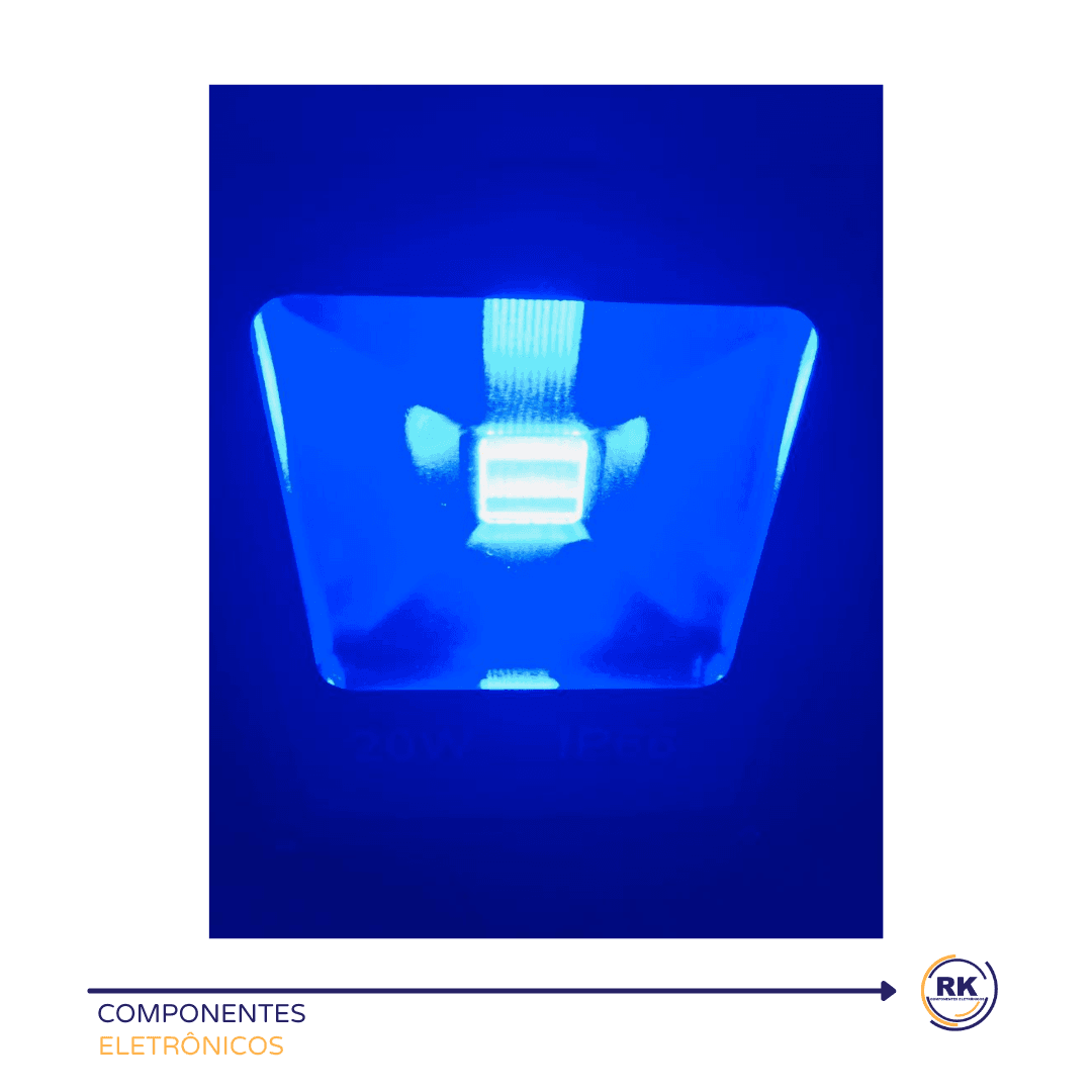 Refletor Azul 20w IP66 - RKCOMP