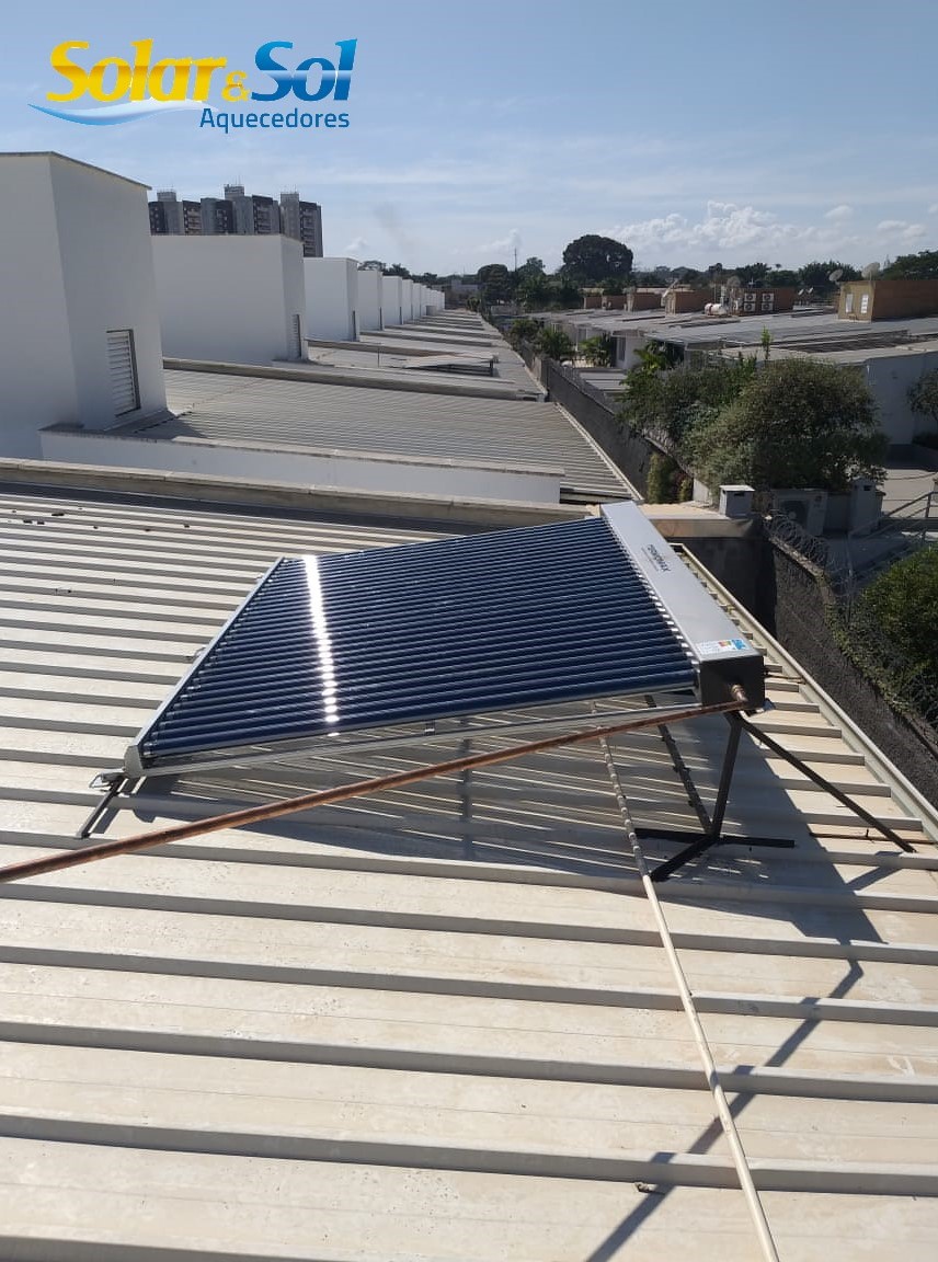 Coletor Solar a VÁCUO - 30 Tubos - 600 litros - Termomax c/ Inclinação ...
