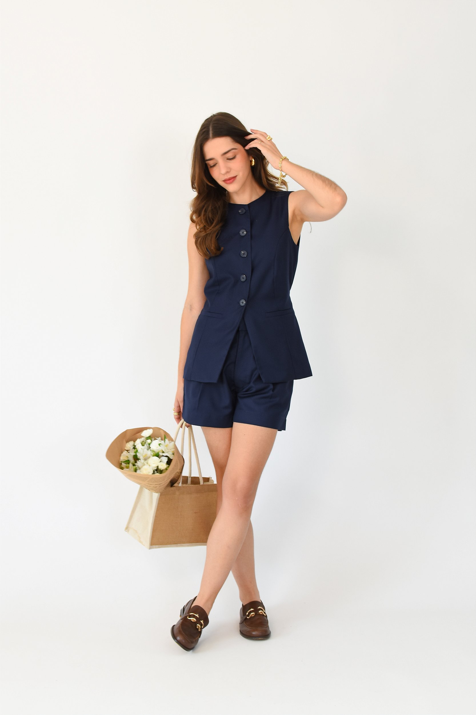 Colete Alongado Azul marinho - NICCLA: Roupas Femininas - NICCLA