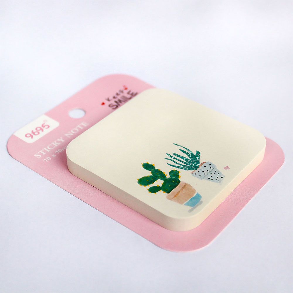 Post-it Sticky Notes Plantas 9695 - Keep Smile Rosa - Fancy Goods