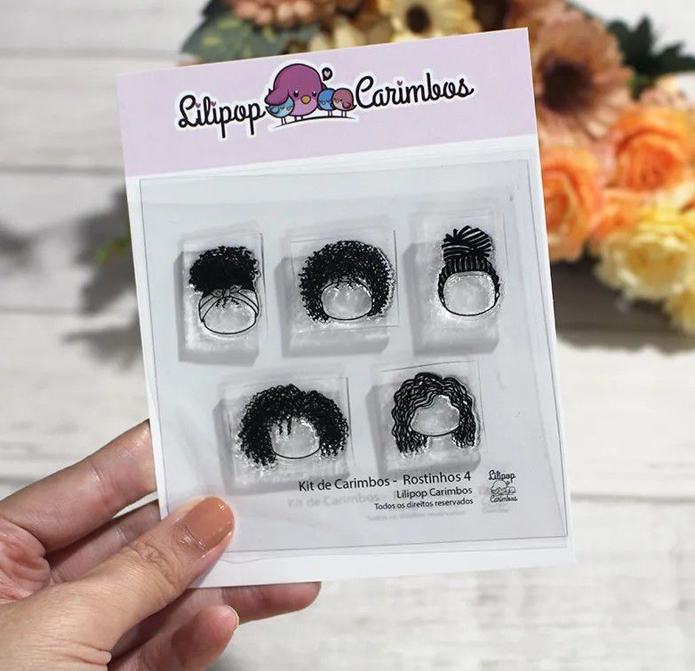 Kit de Carimbos Rostinhos 4 - Lilipop - Fancy Goods