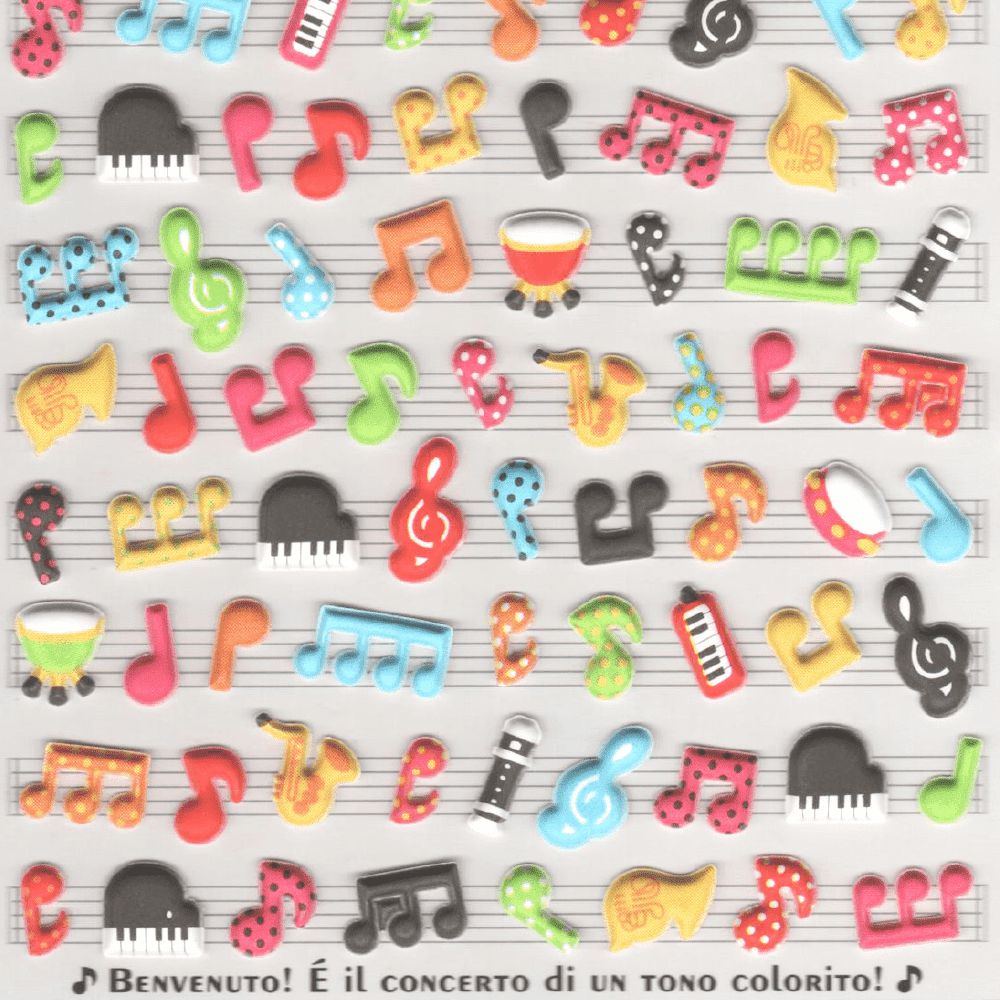 Adesivo Decorativo Puffy Concerto Colorito Mind Wave - Fancy Goods