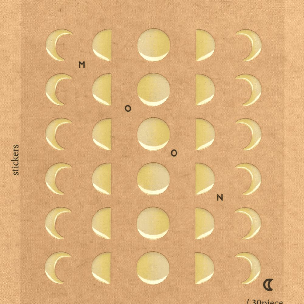 Adesivo Divertido Epoxy - 30 Adesivos Plain Deco + Fases da Lua - Fancy Goods