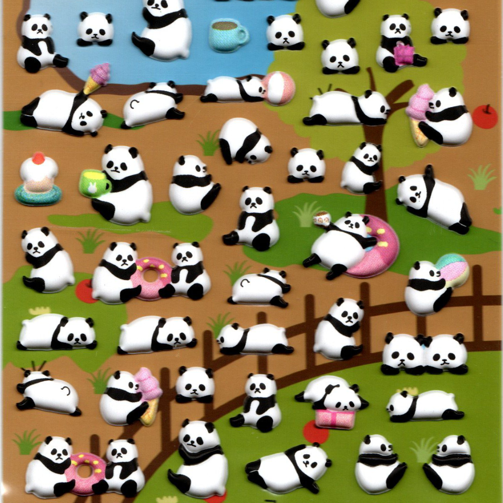 Adesivo Decorativo Puffy Panda - Fancy Goods