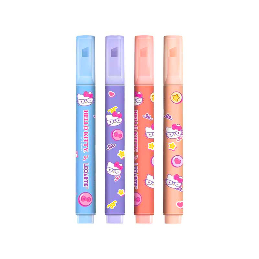 Kit Marca-Texto Hello Kitty 4 Unidades - Fancy Goods