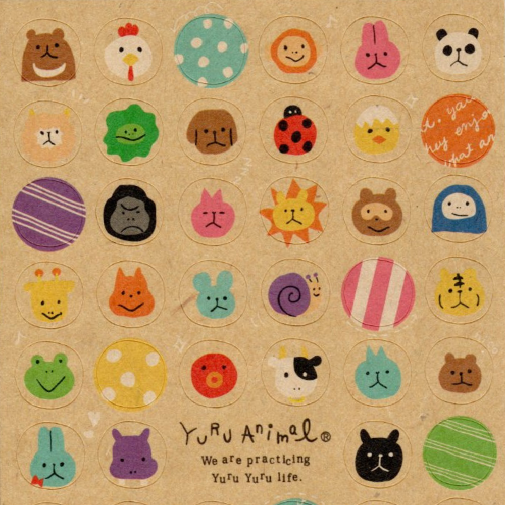 Adesivo Decorativo Yuru Animal Rostinhos Mind Wave - Fancy Goods