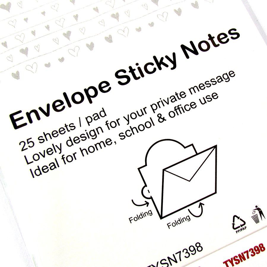 Post-it Envelope Sticky Notes Coelho Rosa - Fancy Goods
