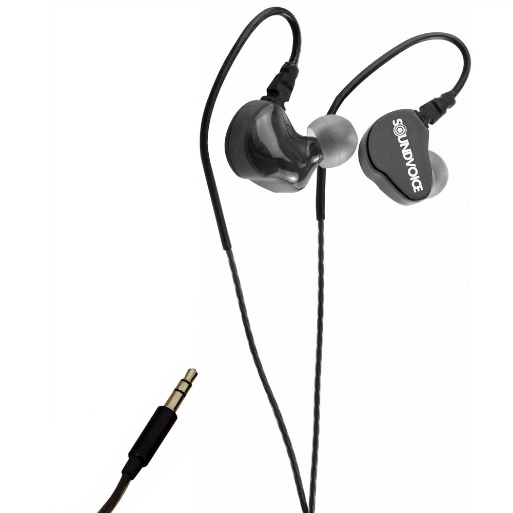 Fone De Ouvido In Ear SoundVoice Dual Driver IE-01 Preto - American ...