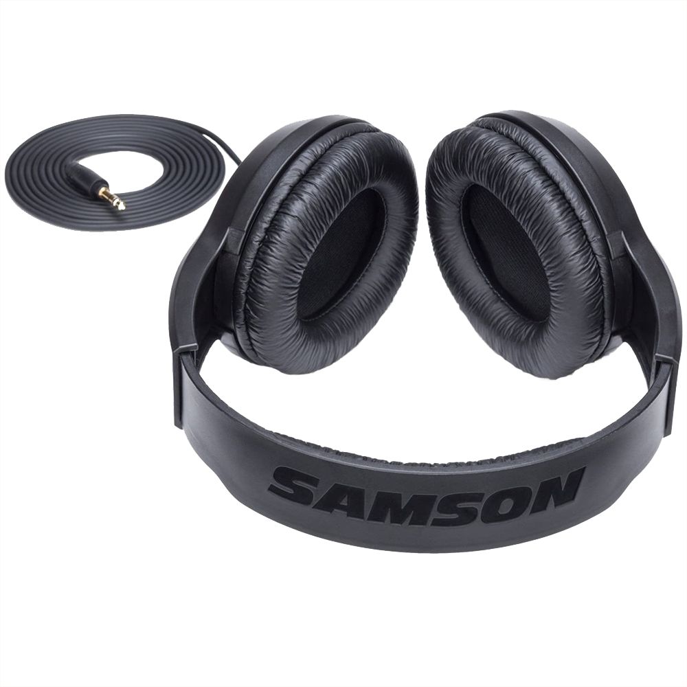 Fone De Ouvido Over-Ear Stereo Com Fio Samson SR350 Preto - American ...