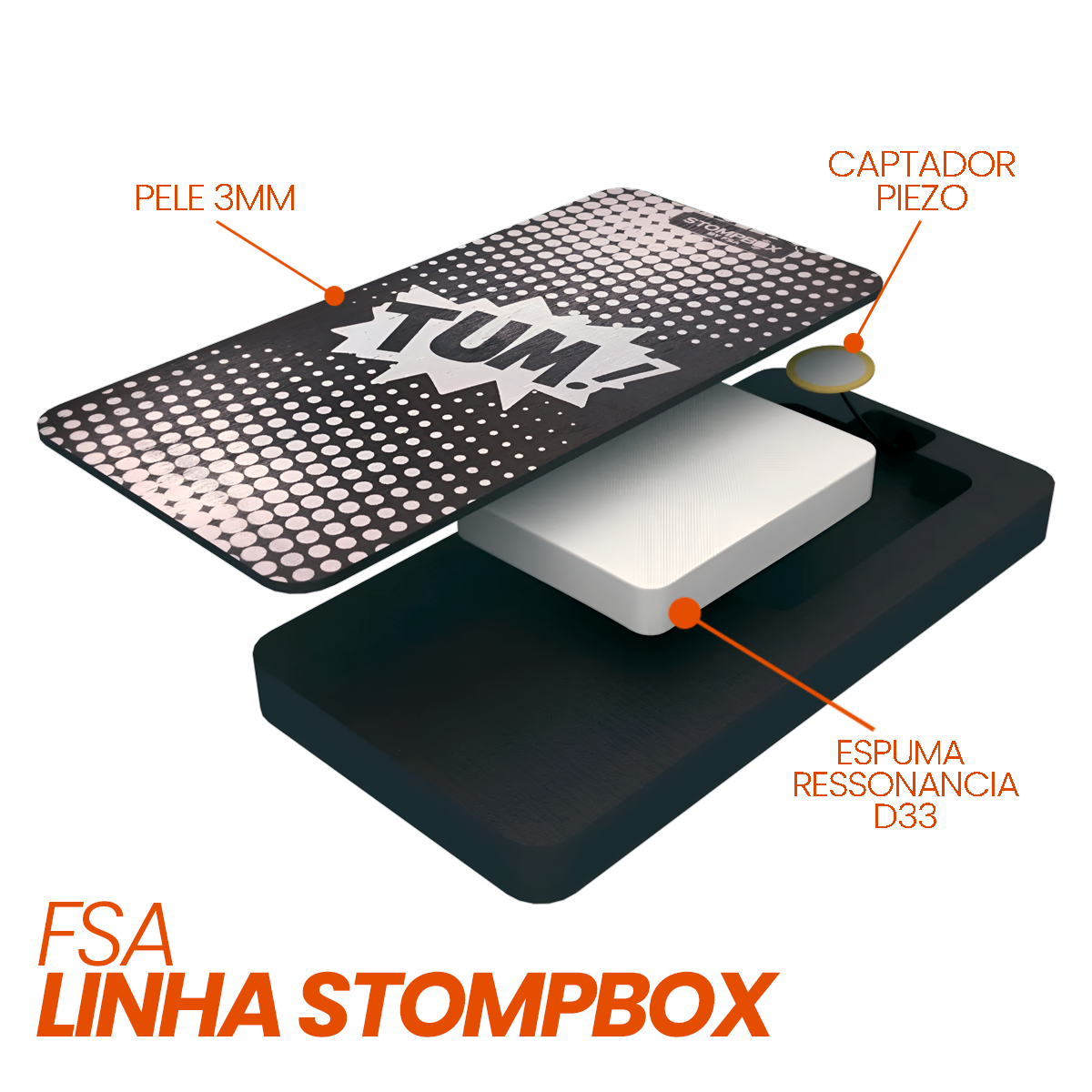 Stomp Box FSA MACH | Instrumentos de Percussão | American Musical ...
