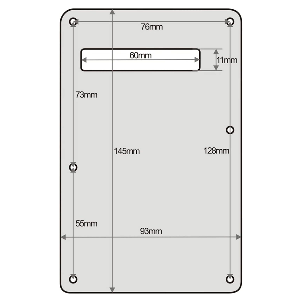 Backplate Strato Preto | Escudo - American Musical - 10 Anos!
