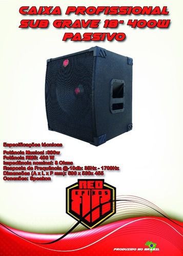 Sub Grave 18" 800w | Caixas Passivas | American Musical - American Musical - 10 Anos!