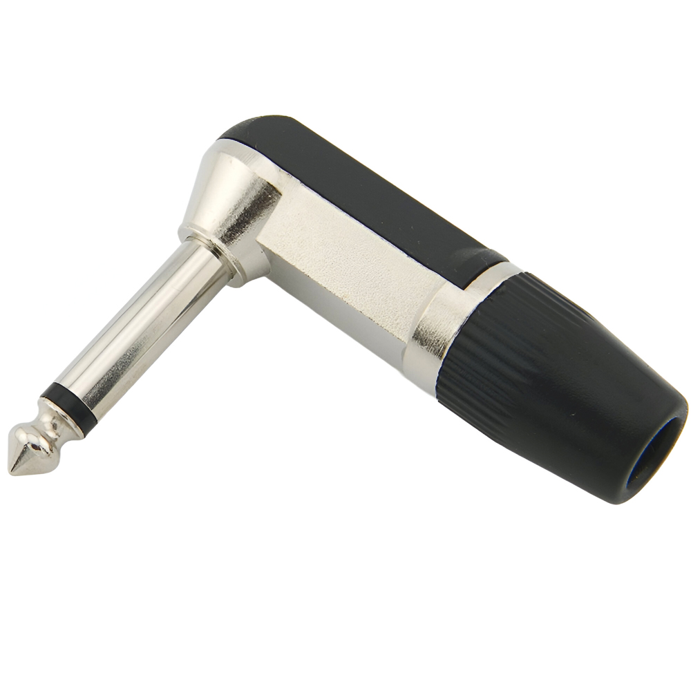 Plug Conector P10 Mono Em L Com Capa Modelo Profissional | Áudio ...