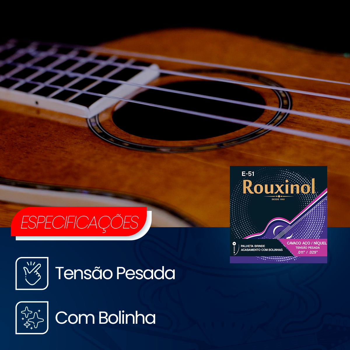 Cordas Para Cavaquinho Rouxinol | Encordoamentos | American Musical ...