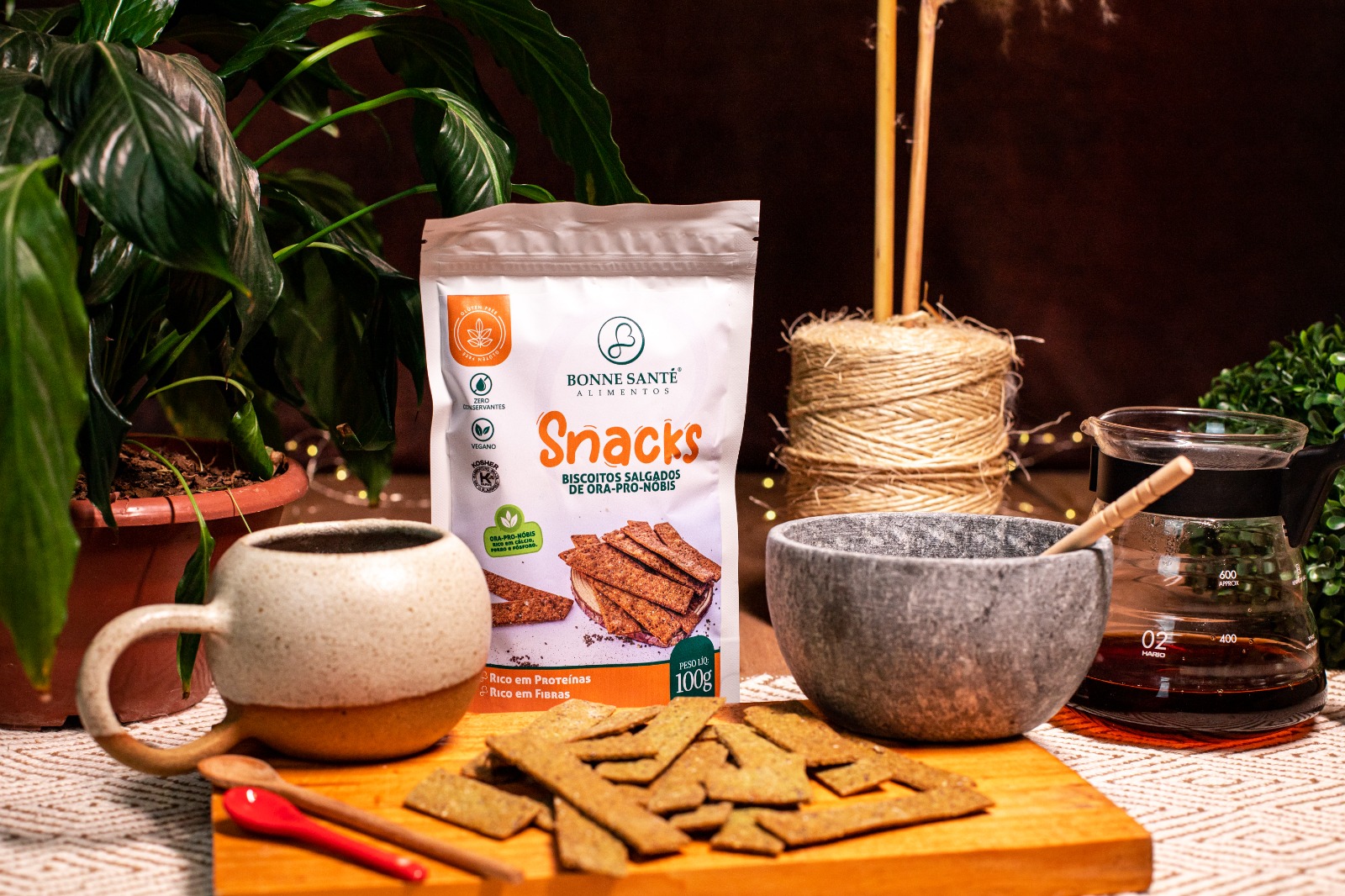 Snacks salgado de Ora pro-Nóbis c/ cebola- Pacote - 100 gramas - Bonne ...