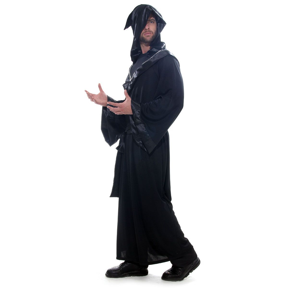 Fantasia Halloween Feiticeiro Adulto Bruxo Mago Masculino - 7 Artes ...