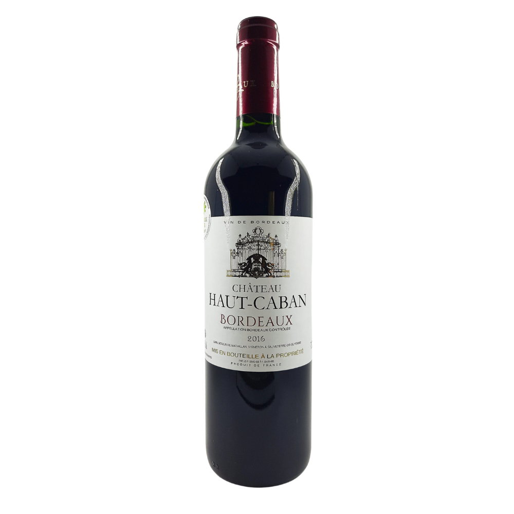 Vinho Tinto Francês Château Haut Caban Bordeaux AOC 2018 750ml - Boutique Vinho Ideal