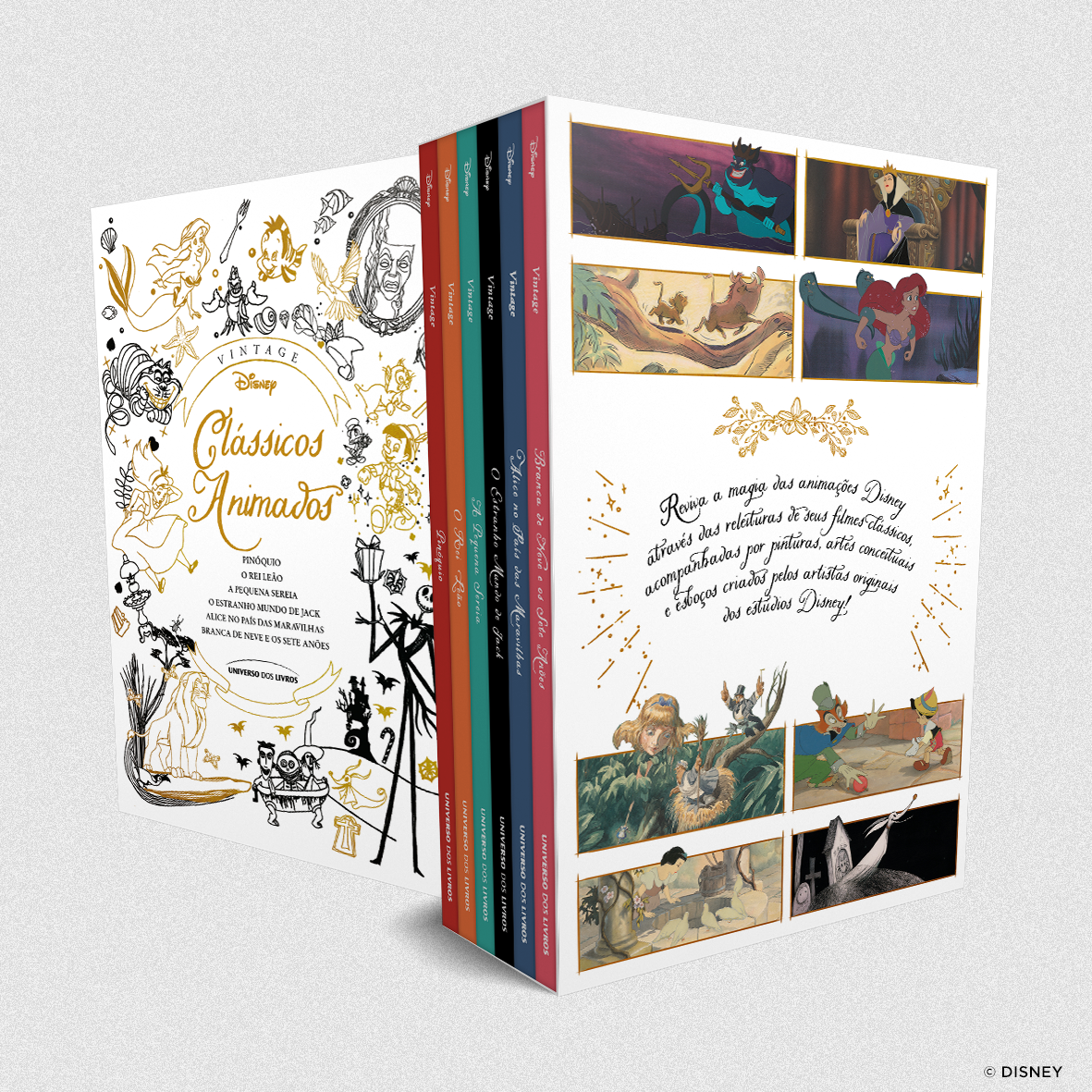 Box Disney Vintage – Clássicos Animados- Edição com brinde! - Universo ...