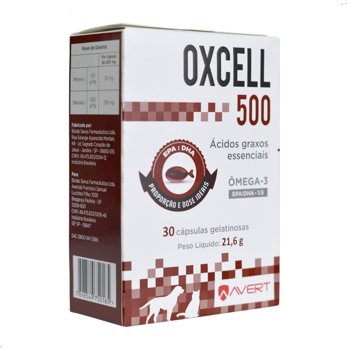 Oxcell 500Mg 30 Cápsulas - O seu pet shop no Rio de Janeiro | Pet Shop ...